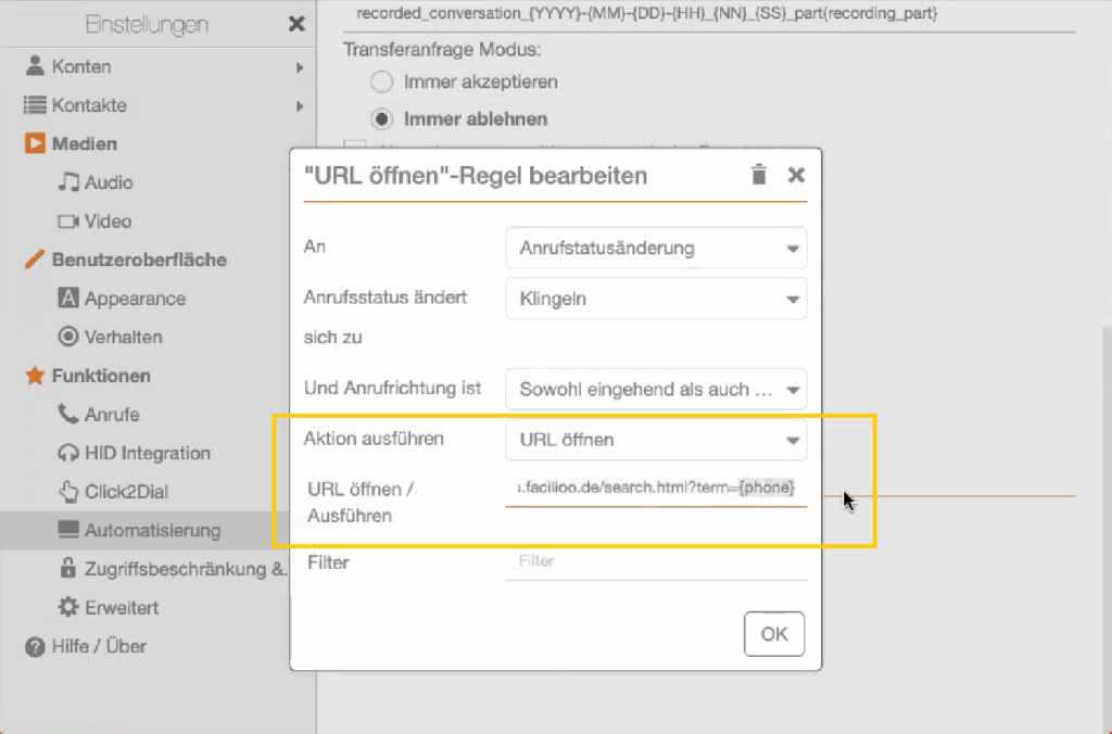 CTI & IP Telefonie in facilioo integrieren - facilioo